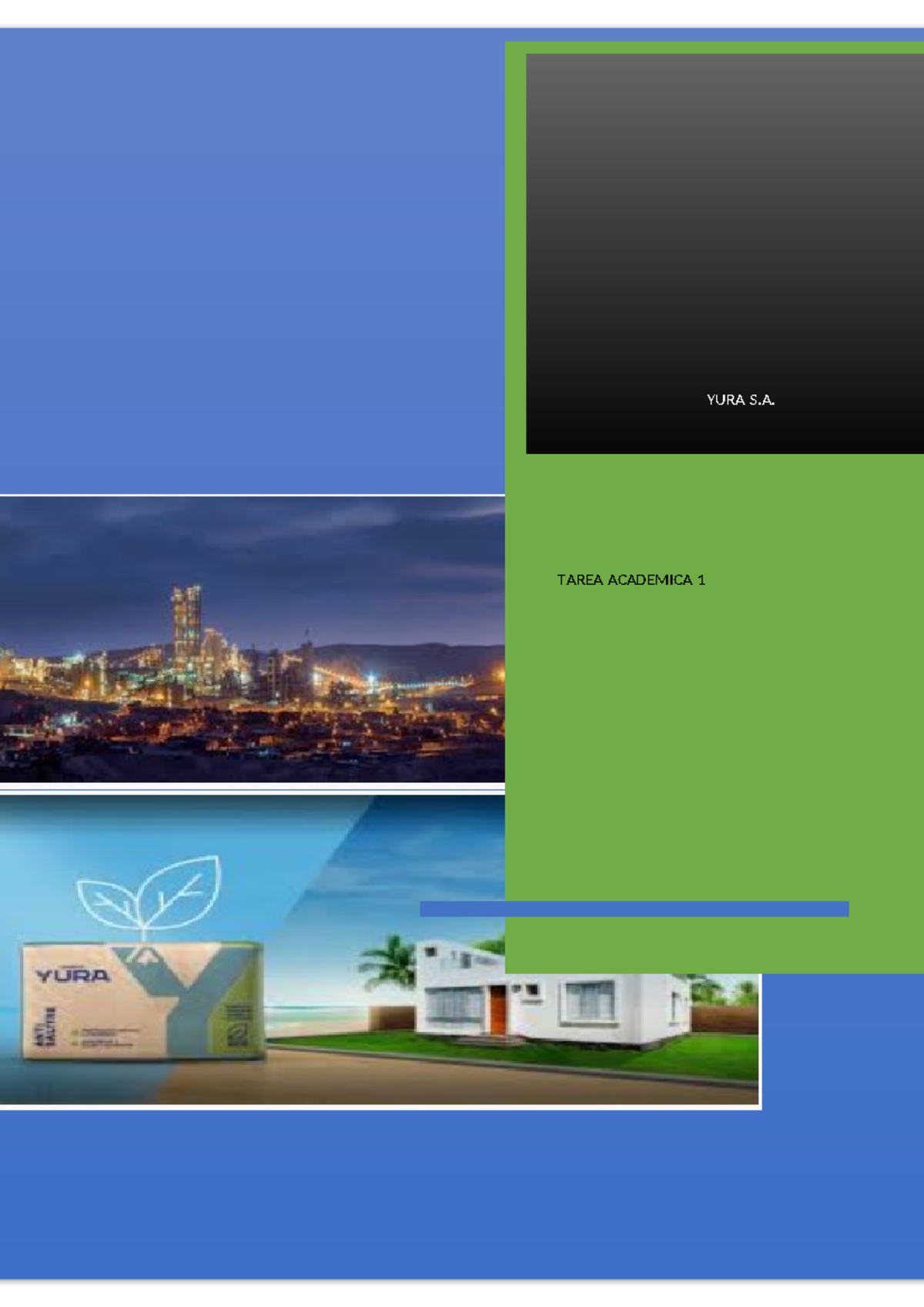 S04 Avance Grupo 3 YURA SA - YURA S. TAREA ACADEMICA 1 FACULTAD DE CONTABILIDAD Y FINANZAS TAREA ...