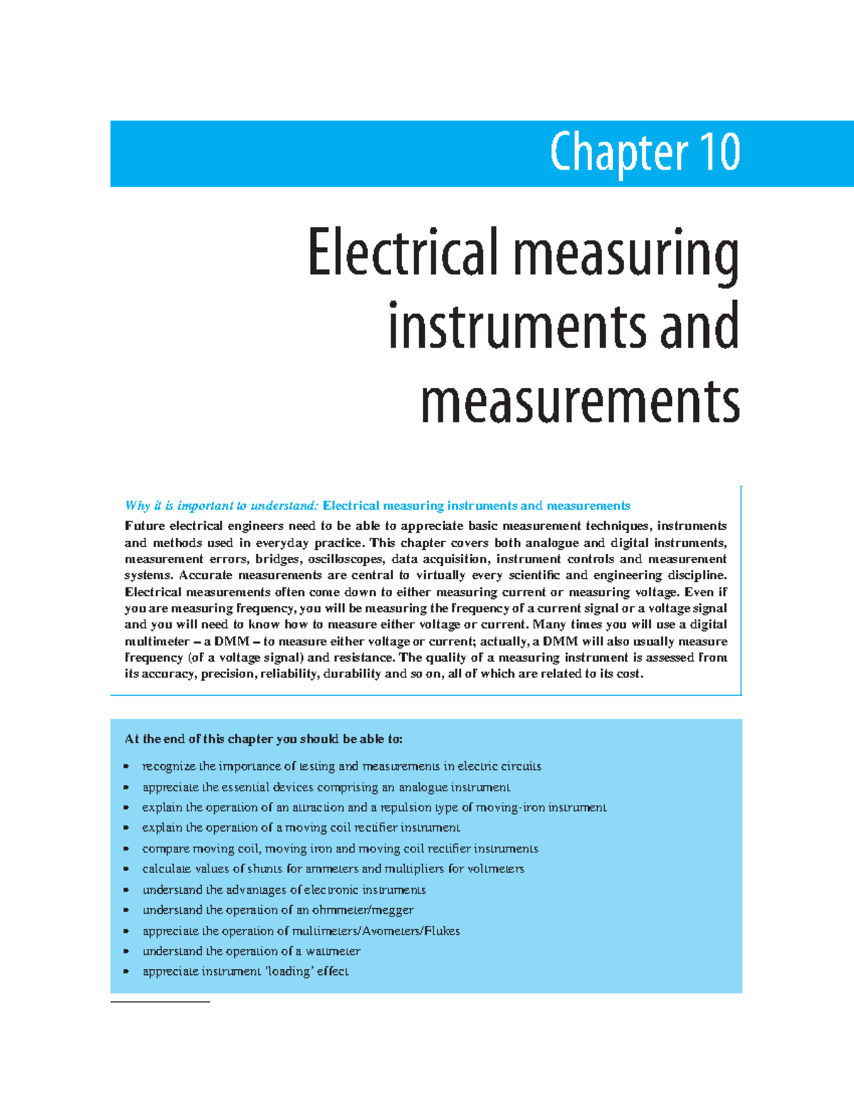Electrical circuit p9 - Chapter 10 Electrical measuring instruments and ...