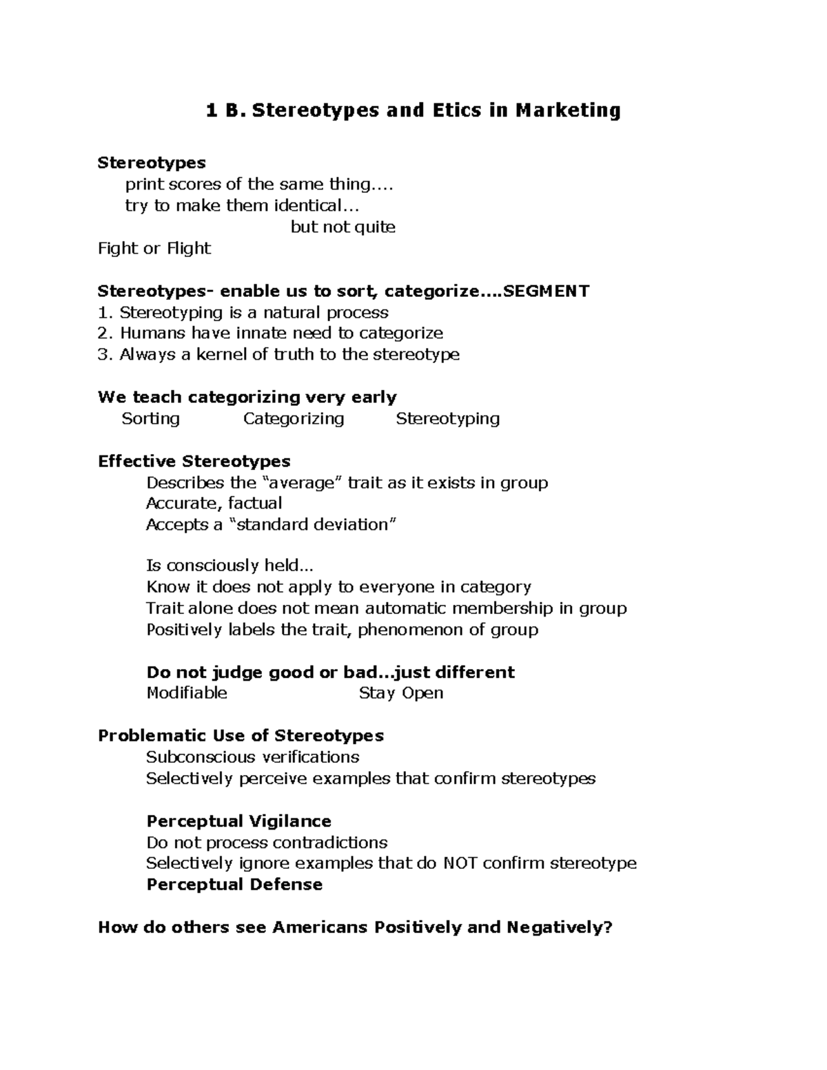 1 B Transcript of Stereotypes and Etics in Marketing-1 - 1 B. Stereotypes and Etics in Marketing ...
