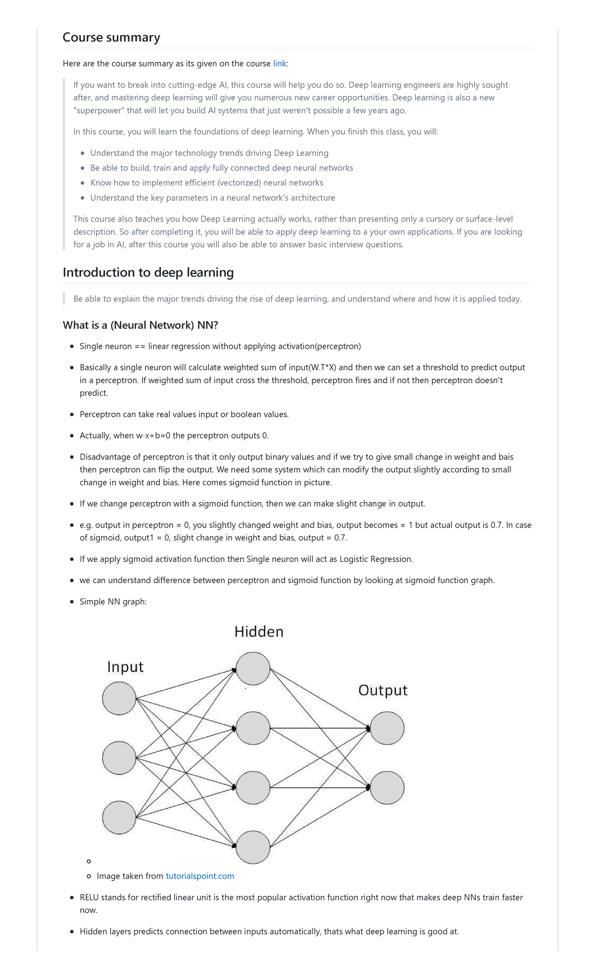 0001. Deep Learning Course - Course summary ####### Here are the course ...