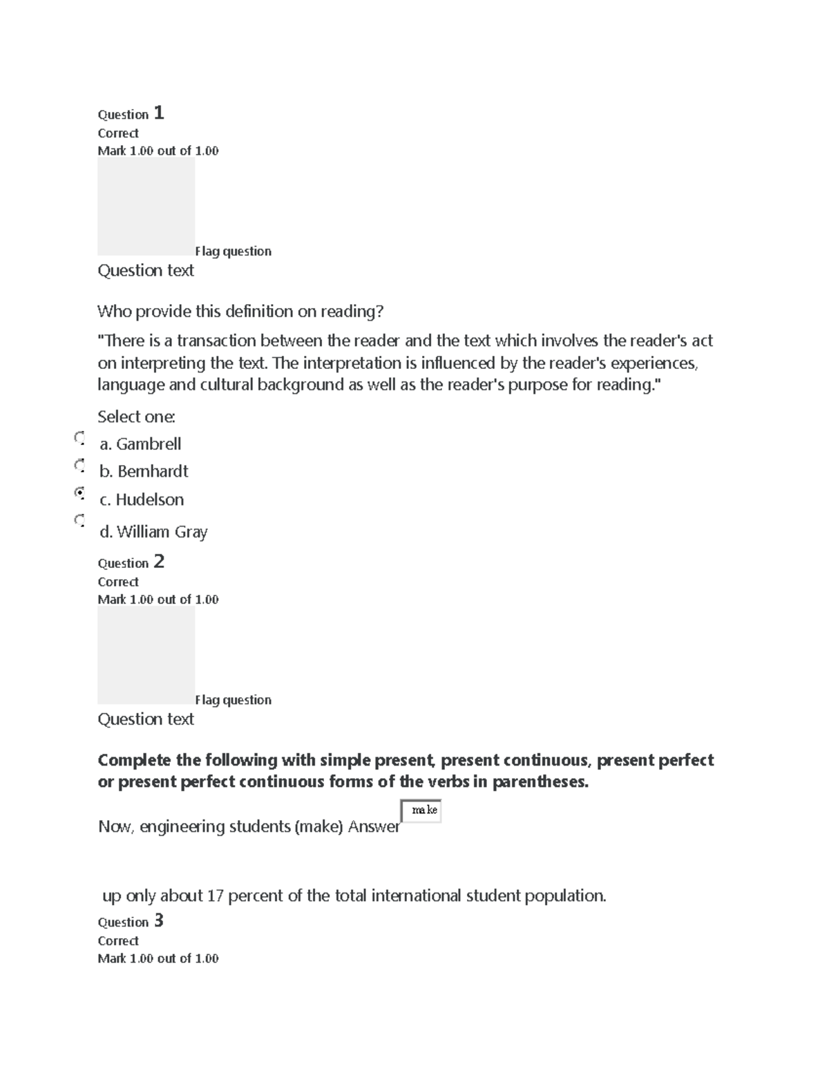 Pdfcoffee - Note - Question 1 Correct Mark 1 out of 1. Flag question Question text Who provide ...