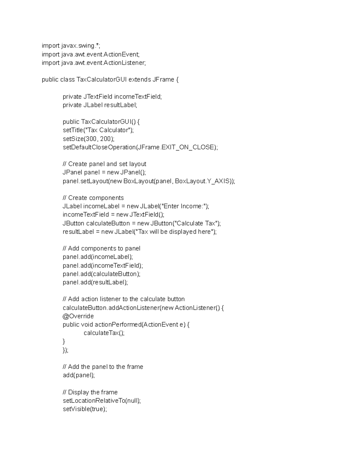 120 - Java - import javax.*; import java.awt.event; import java.awt ...