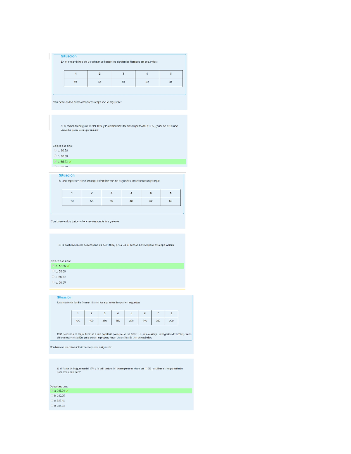 EA2 Ejercicio de control cálculo de tiempo estándar subir - Análisis de operaciones - Studocu