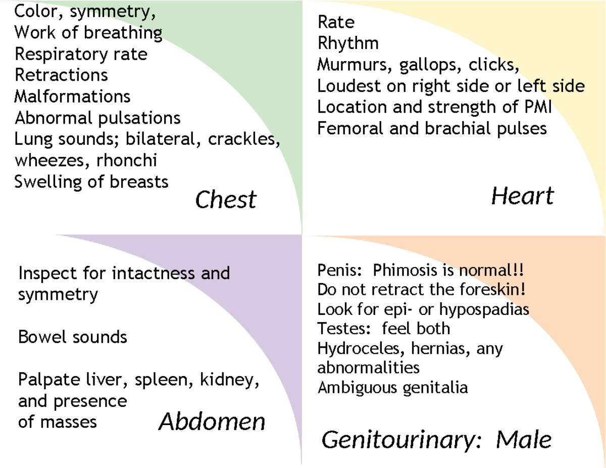 Flash cards newborn-1 - Color, symmetry, Work of breathing Respiratory ...