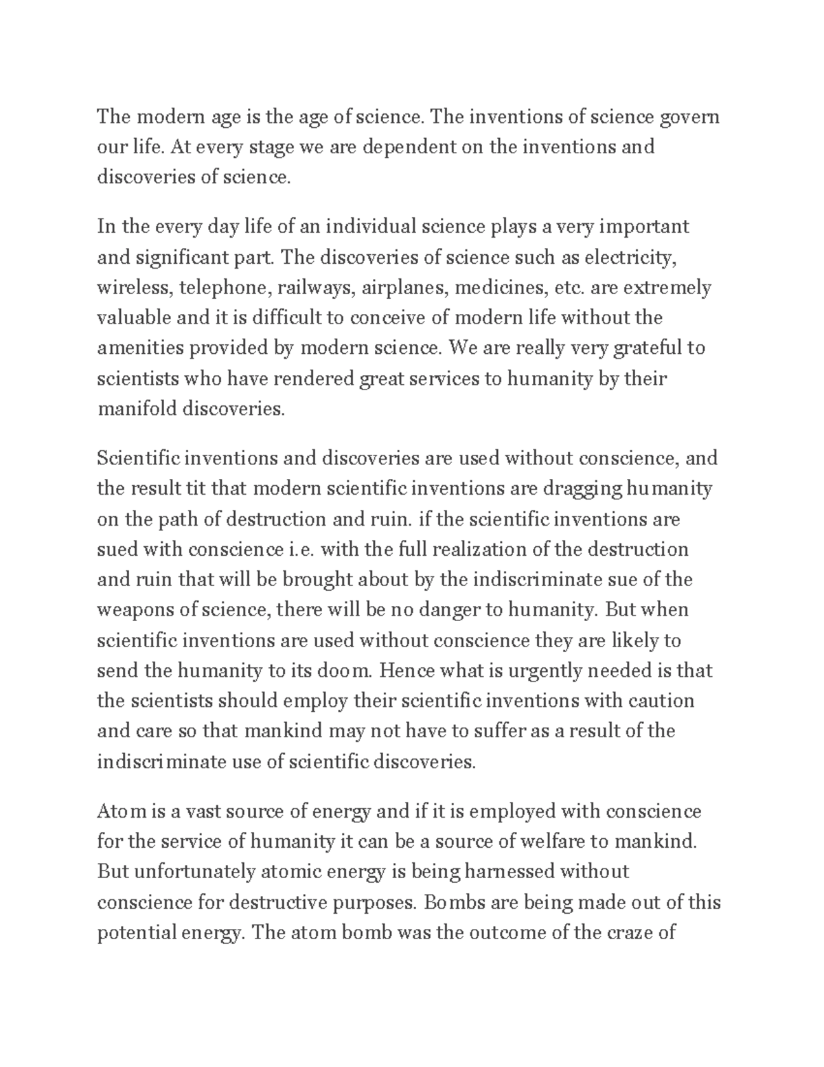 314962830 The Modern Age is the Age of Science Essay - The modern age ...