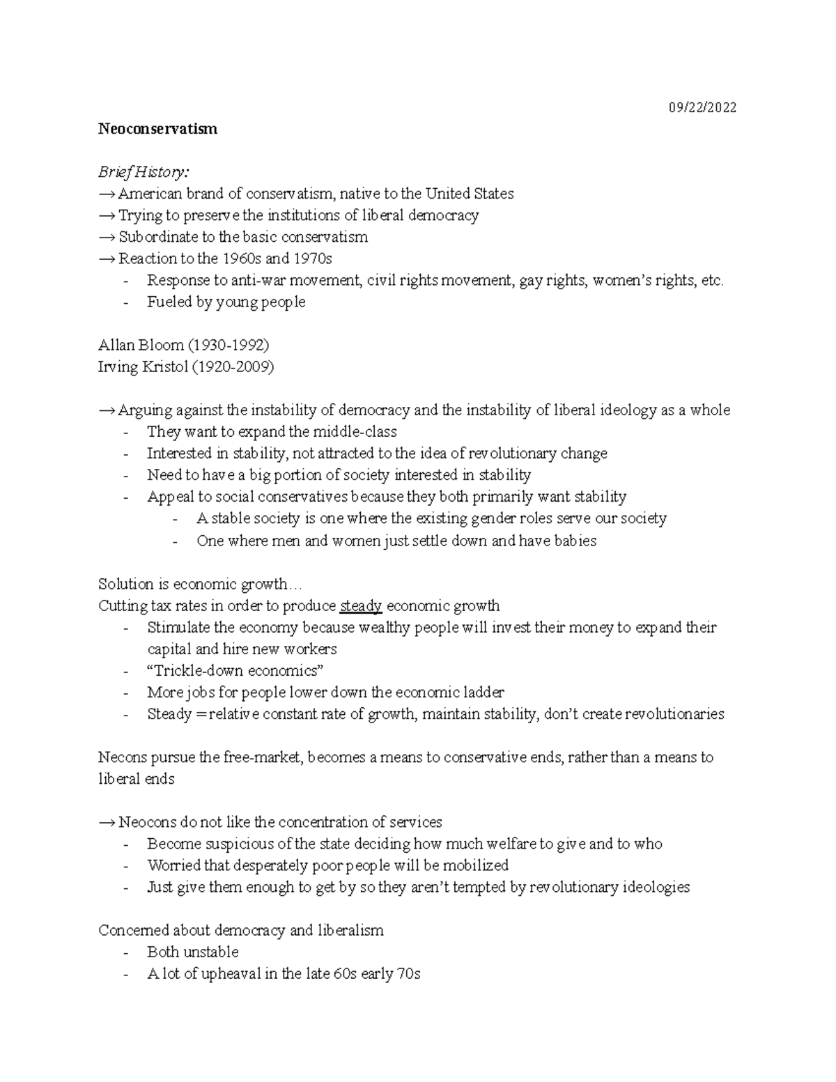 Neoconservatism - Survey of Western Political Ideologies - Professor ...