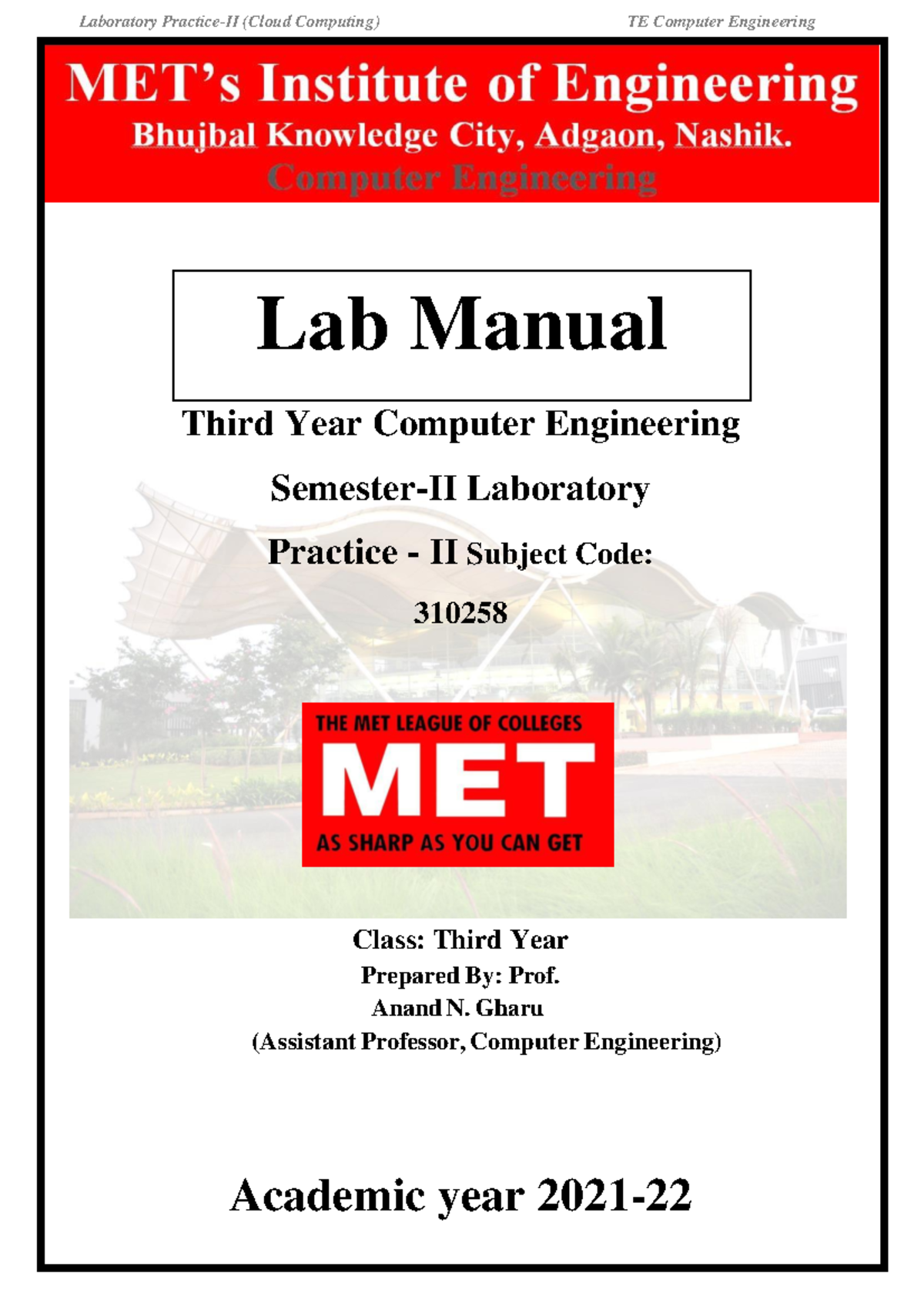 PDF Cloud - Laboratory Practice-II (Cloud Computing) TE Computer Engineering Lab Manual Third ...