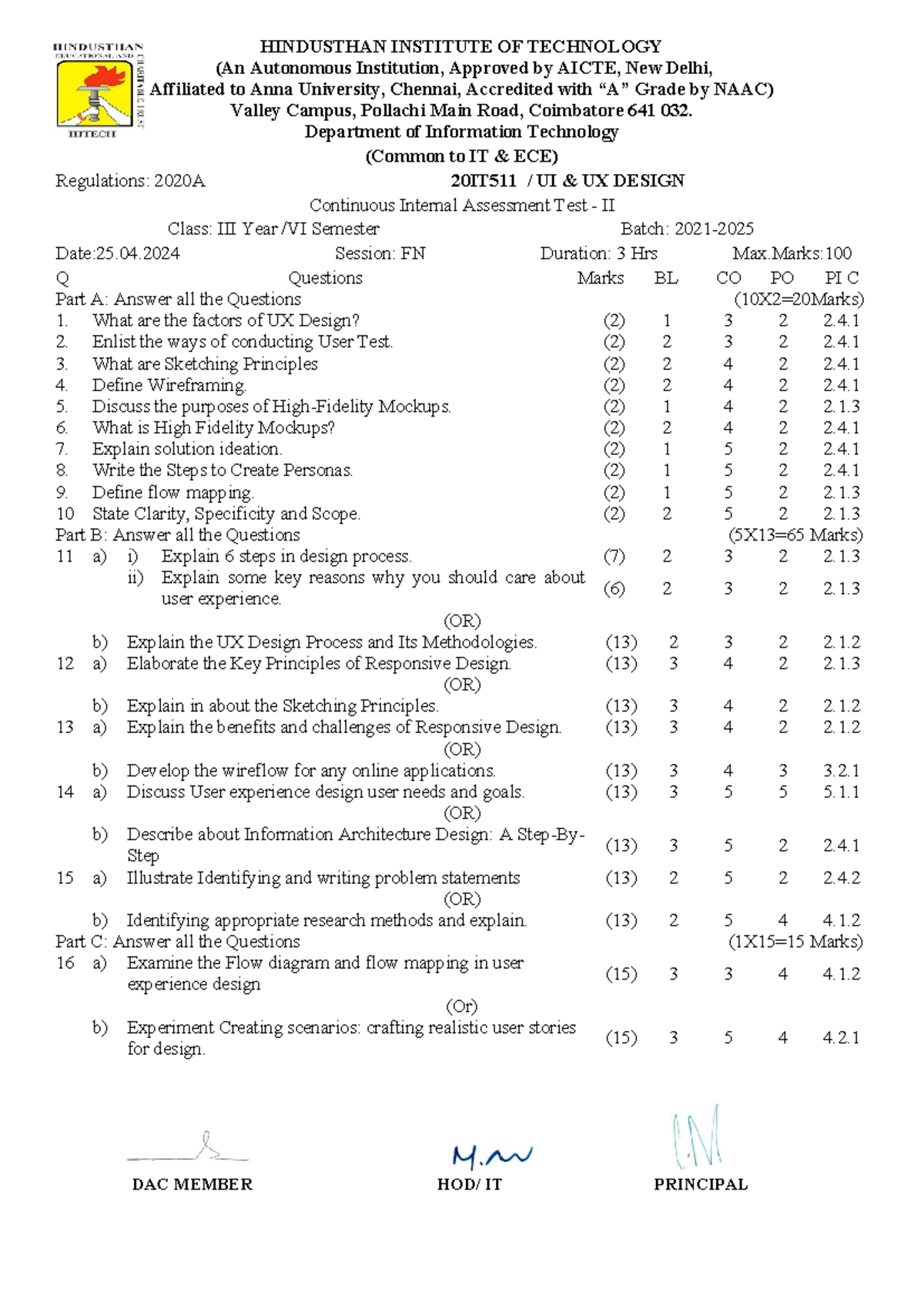 UI & UX CIA 2 - HINDUSTHAN INSTITUTE OF TECHNOLOGY (An Autonomous ...