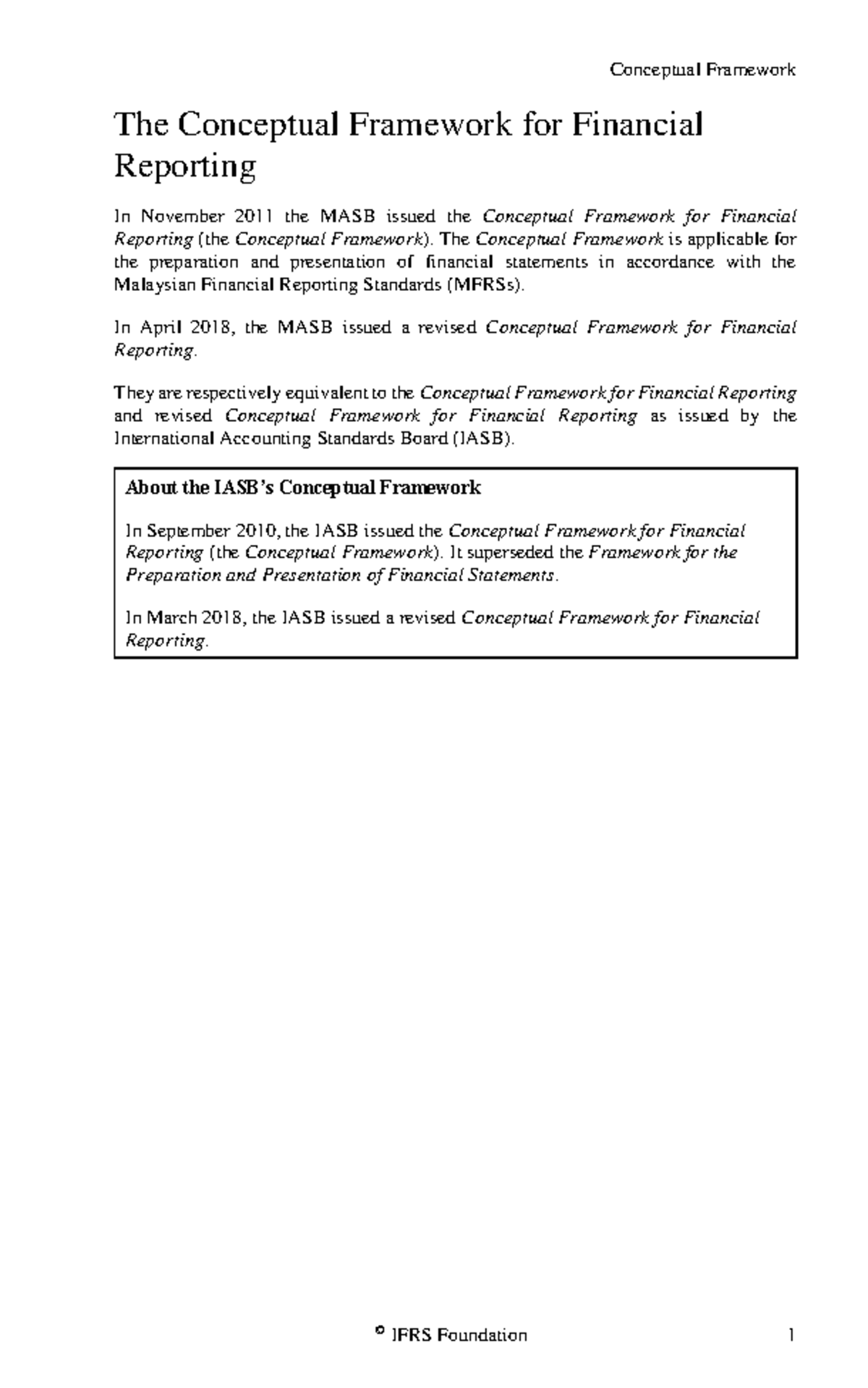 BV2018 revised Conceptual Framework - The Conceptual Framework for ...