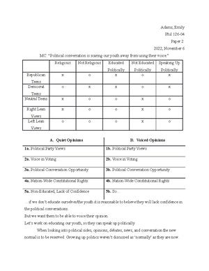Vaughn - Chapter Exercise Answers 1-5 revised - The Power of Critical ...