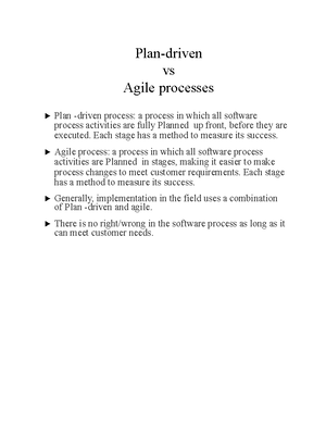 Software Engineering Database section 3- part 1 - Software processes Topic Software Process ...