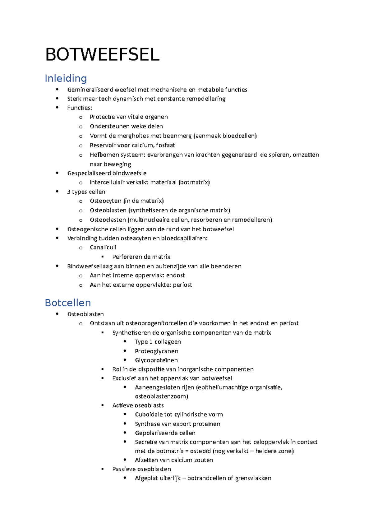 Botweefsel - Intramembraneuze botvorming Bij sommige schedelbeenderen ...