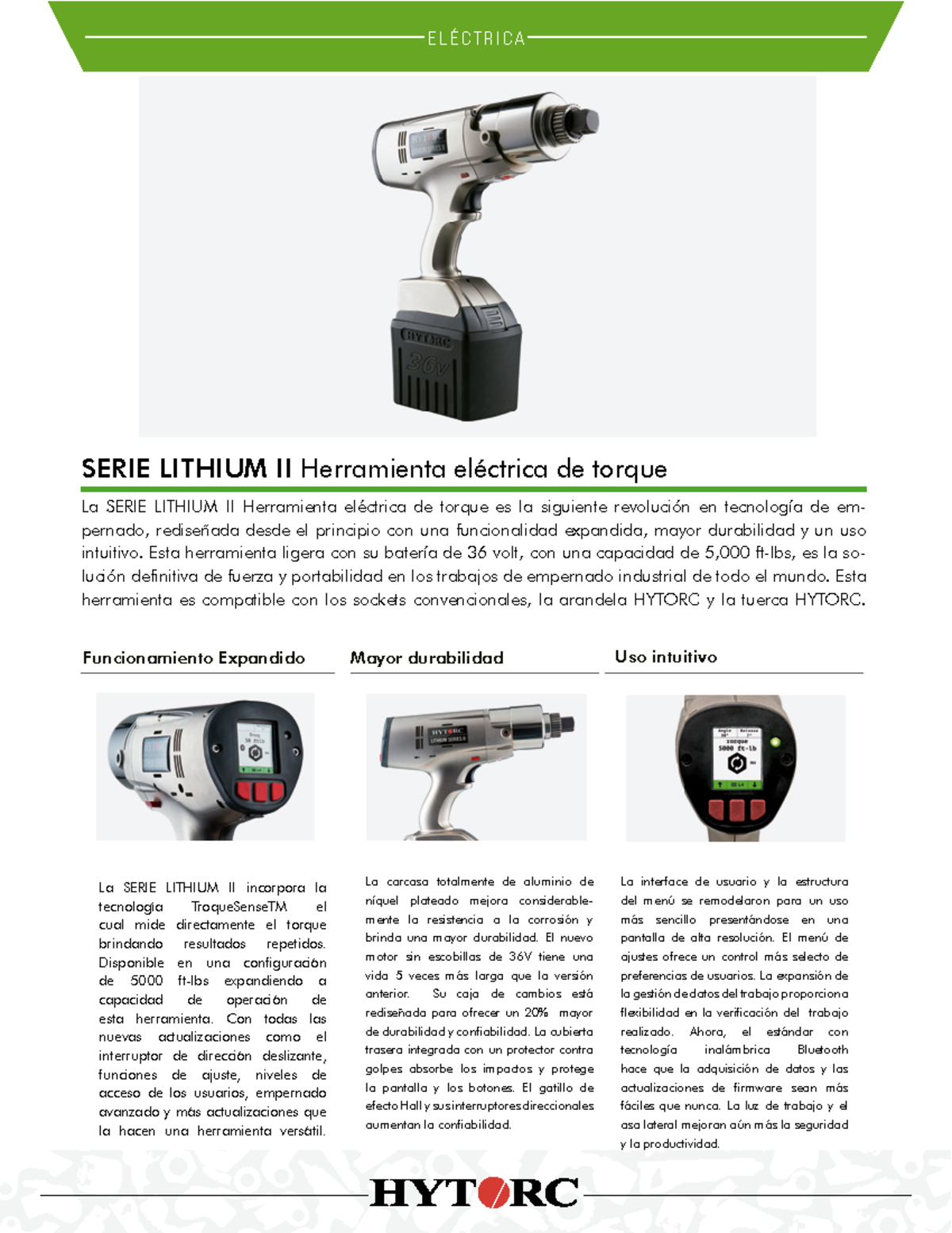 Lithium Series II - E L É C T R I C A SERIE LITHIUM II Herramienta ...