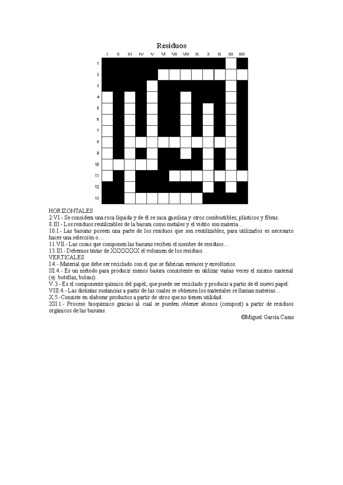 Residuos - notas - Residuos HORIZONTALES 2.- Se considera una roca ...
