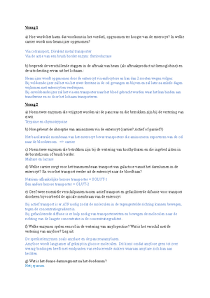 Proef/oefen tentamen, vragen en antwoorden - Examen Vragen 2017 Korte uitleg geven van ...