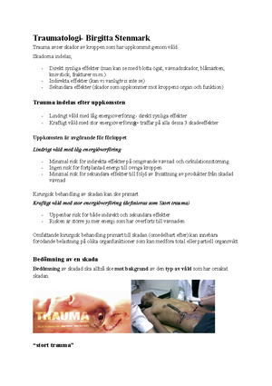 Människans sjukdomar III - 1MC620 - Studocu