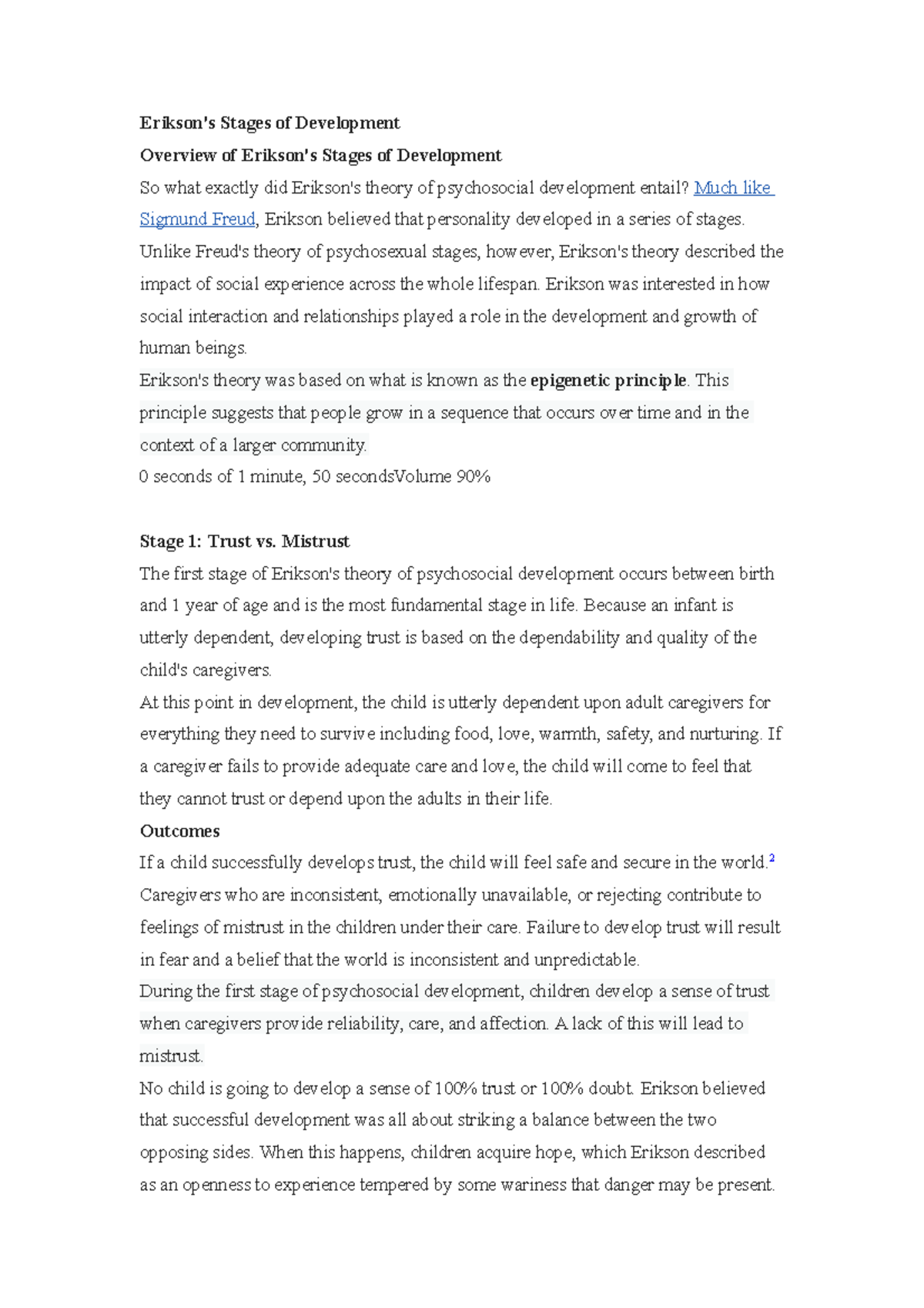 Erikson Theory of Development - Erikson's Stages of Development ...