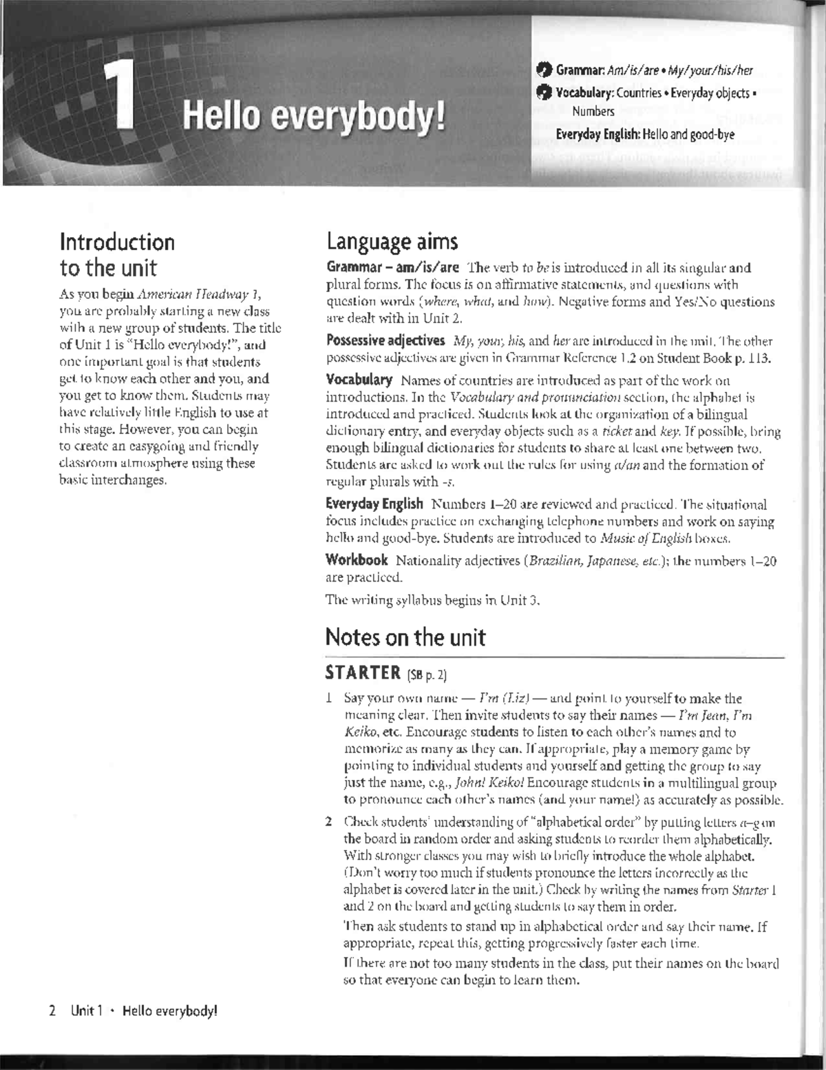 322254617 American Headway 1 Teacher s Book pdf 14 18 - Grammar ...