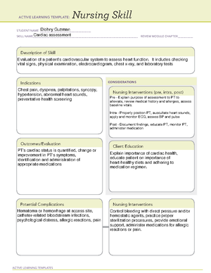 Medication - Nitroglycerin - ACTIVE LEARNING TEMPLATES Medication ...