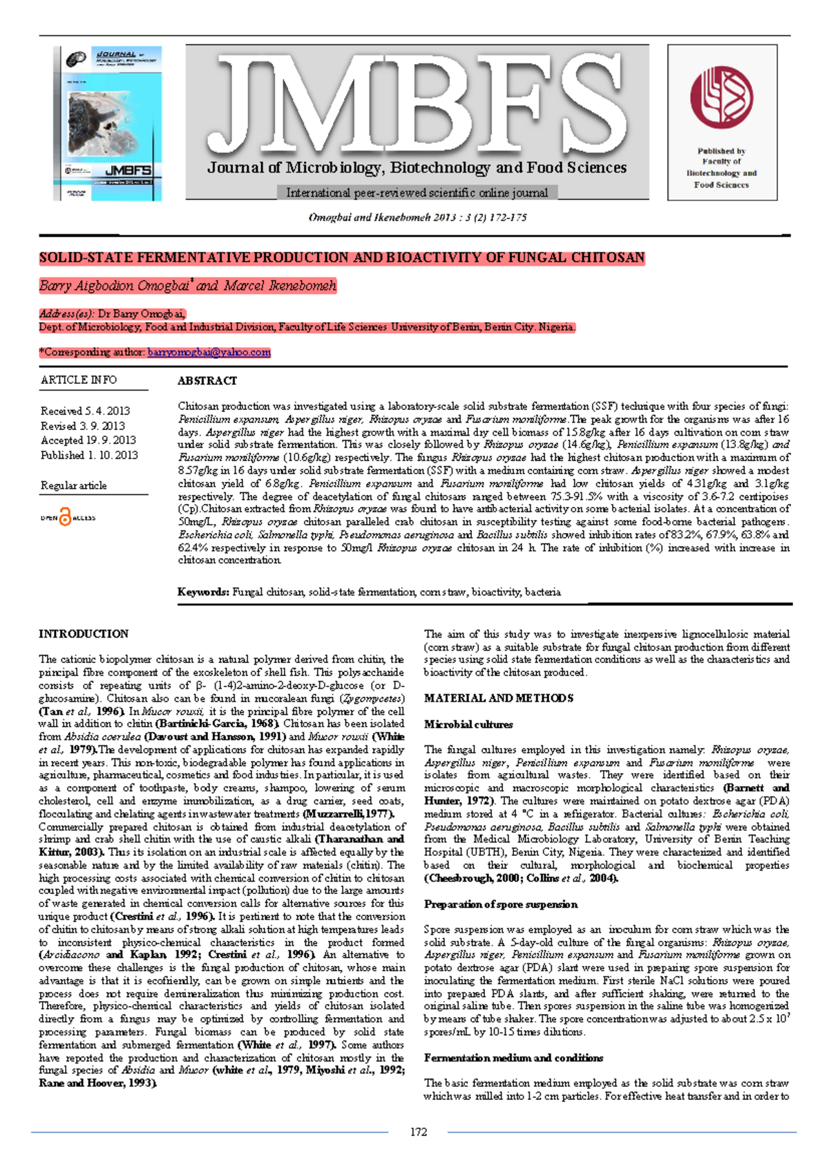 Jmbfs 0380 omogbai - Articulos sobre biotecnología - Omogbai and ...