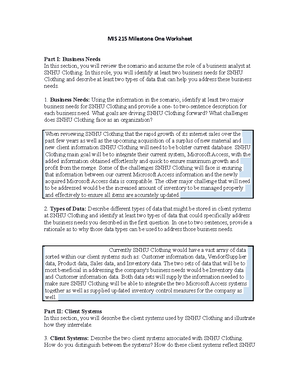 MIS16 Chapter 12 Running Case Assignment - The information in the bill of materials is useful ...
