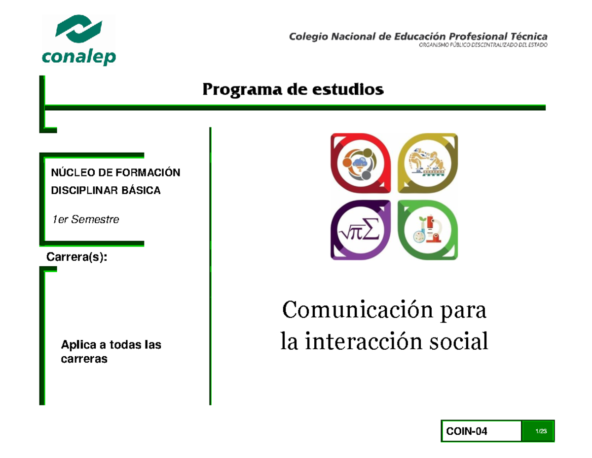 Programa Comunicacion-Para-La-Interaccion-Social - NÚCLEO DE FORMACIÓN ...