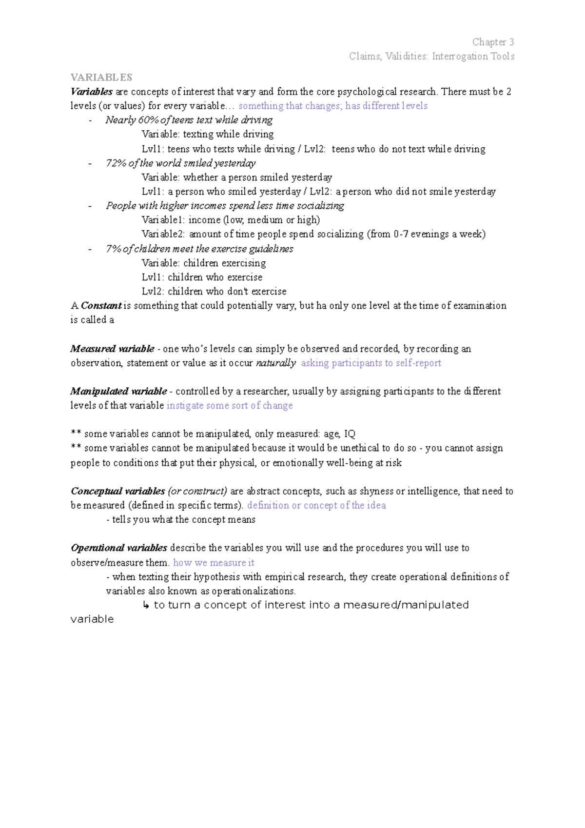 Claims, Validities - Interrogation Tools - Claims, Validities ...