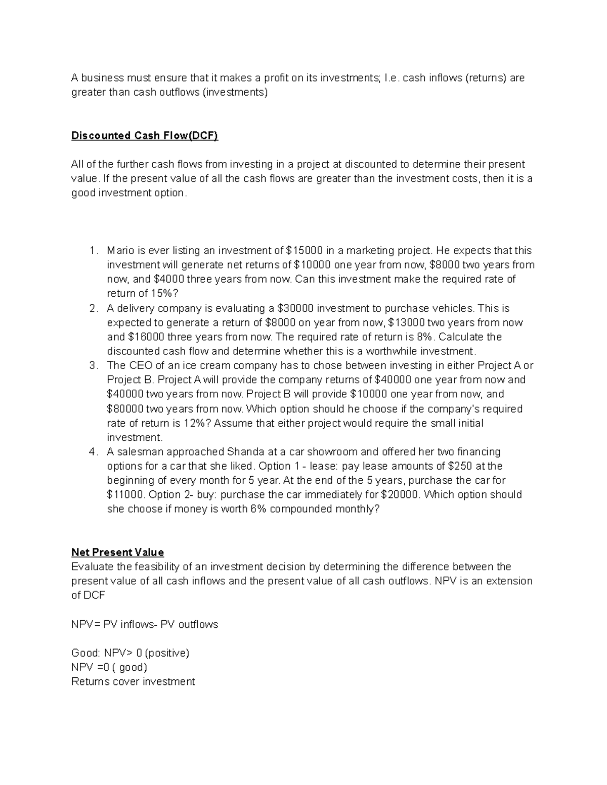 Business Investment Decisions - A business must ensure that it makes a ...