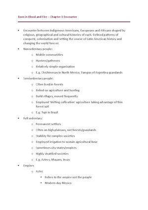 Born in Blood and Fire - Chapter 5 (Progress) Reading Notes (SPAN100 ...
