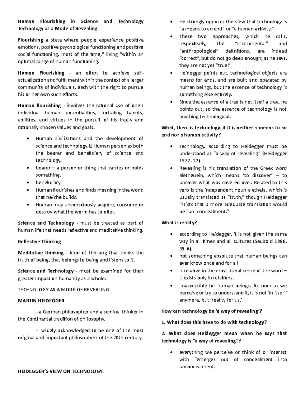 Module 2 - Human Flourishing in Science and Technology Technology as a ...