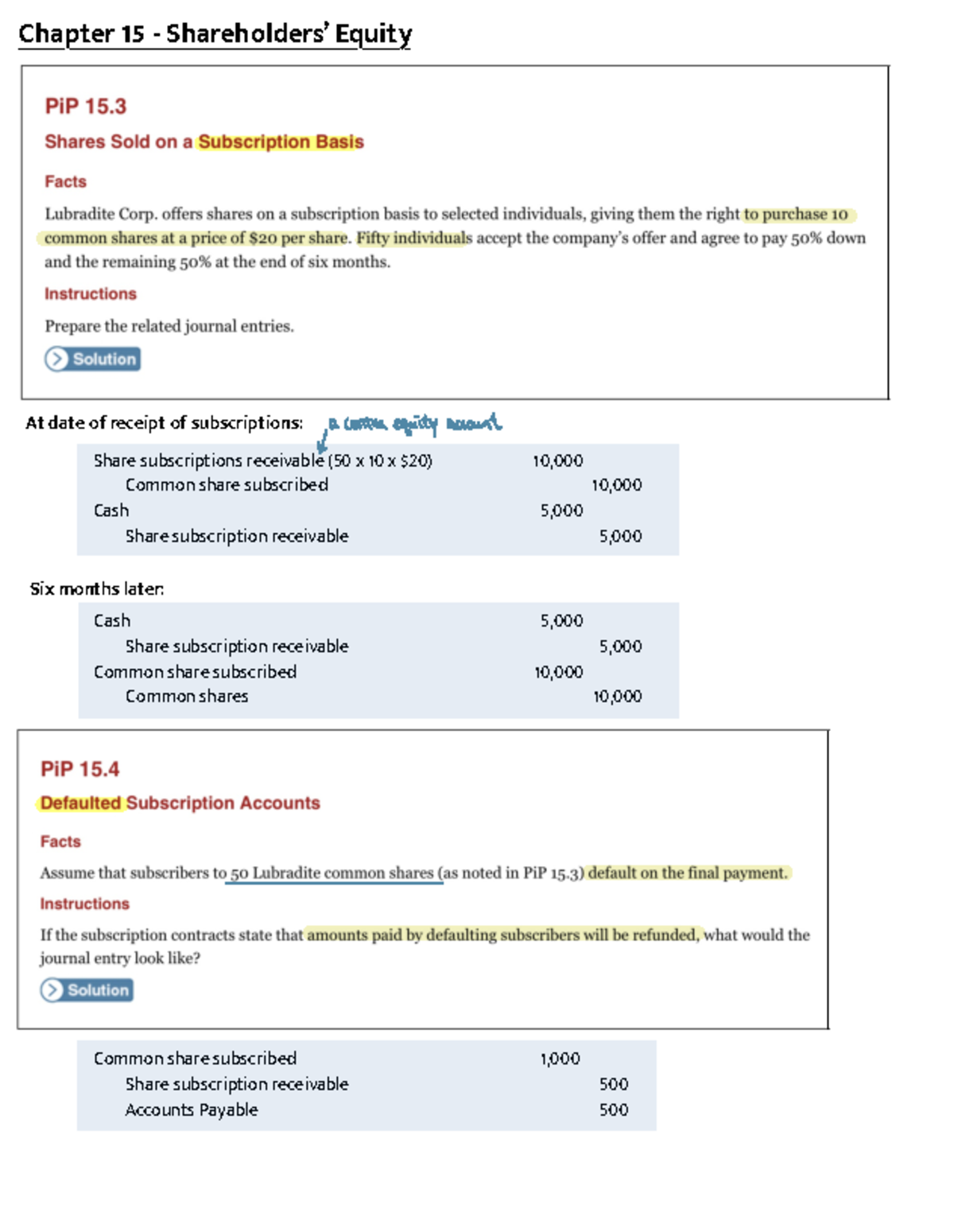 Accounting Part C - Chaper 15 notes - Chapter 15 - Shareholders’ Equity ...