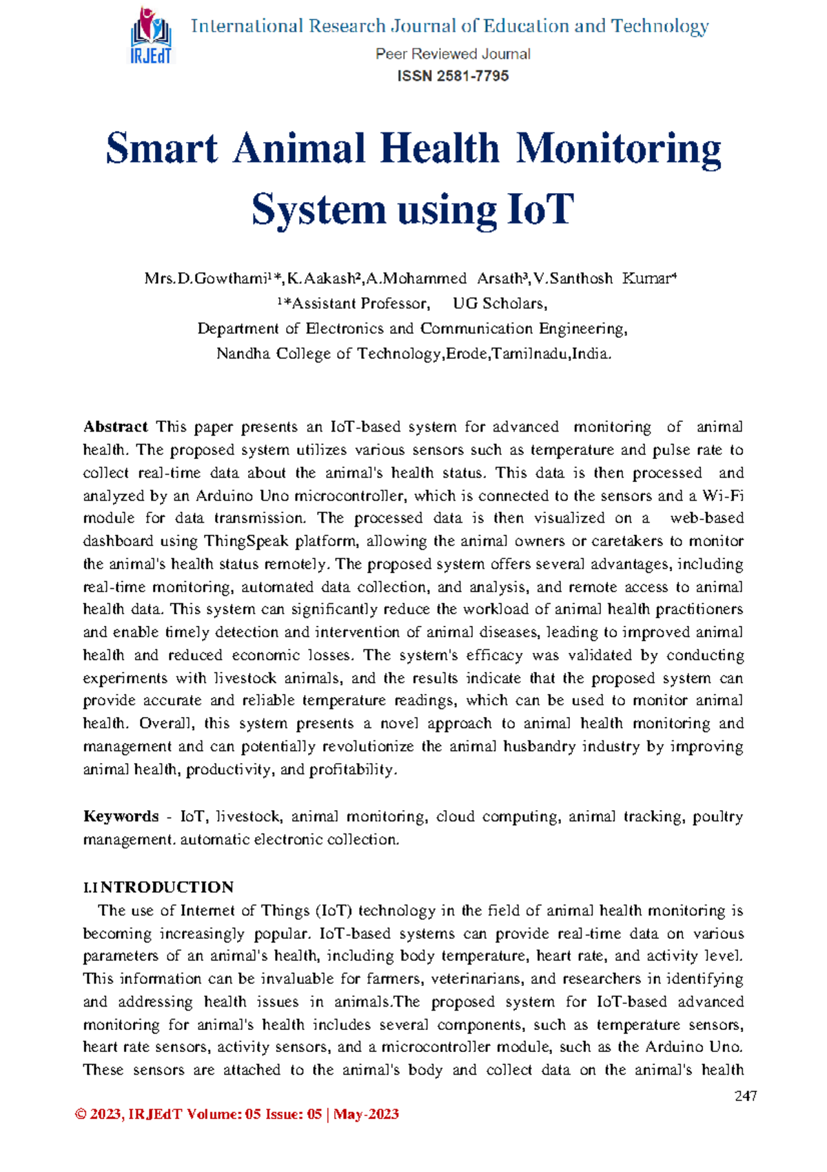 Smart Animal Health Monitoring - 247 Smart Animal Health Monitoring ...