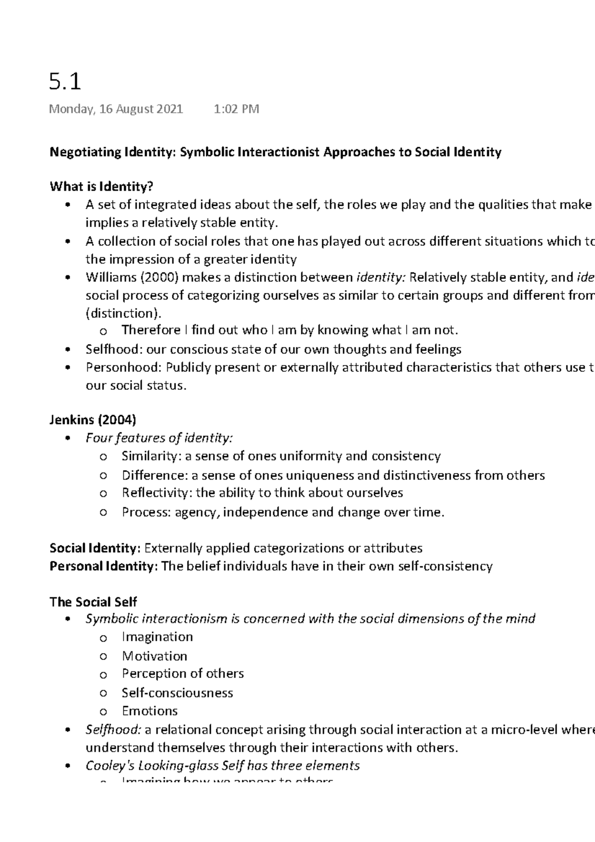Negotiating Identity- Symbolic Interactionist Approaches to Social ...