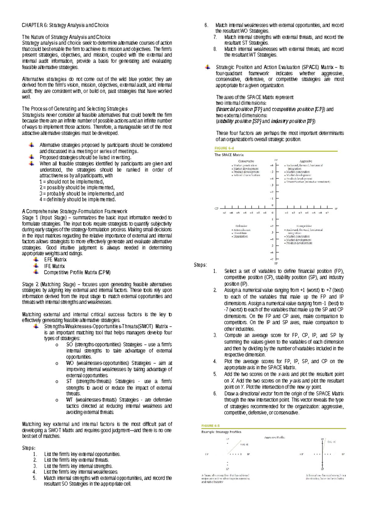 Stratman-Chapter-6 - heavey real - CHAPTER 6: Strategy Analysis and ...