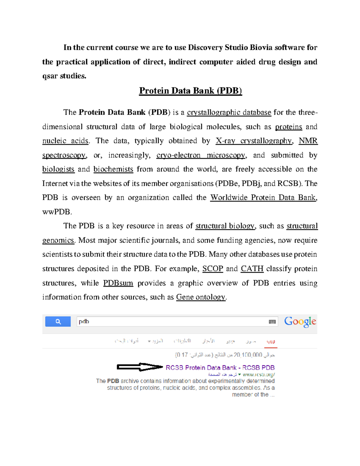 Practical mannual - In the current course we are to use Discovery ...