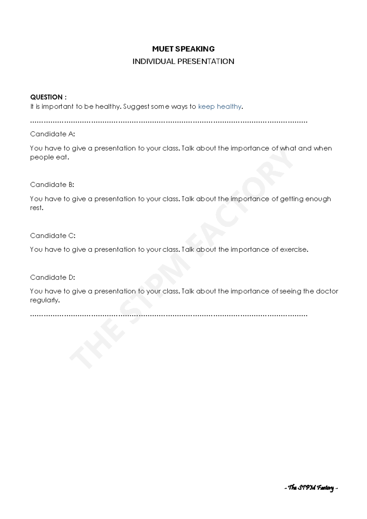 MUET Speaking Example - hmmmmmmmmmmmmmm - THE STPM FACTORY MUET ...
