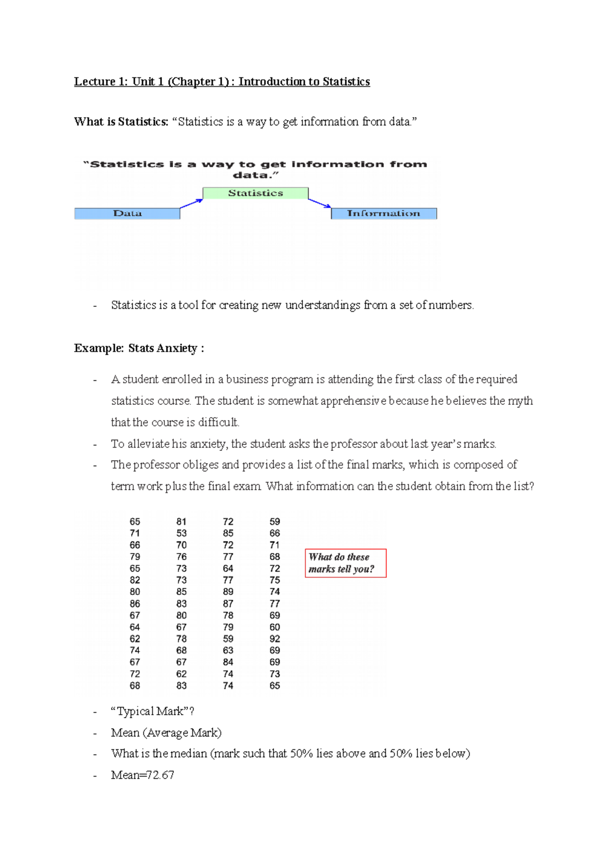 Lecture 1 PP Notes - adms - Lecture 1: Unit 1 (Chapter 1 ...