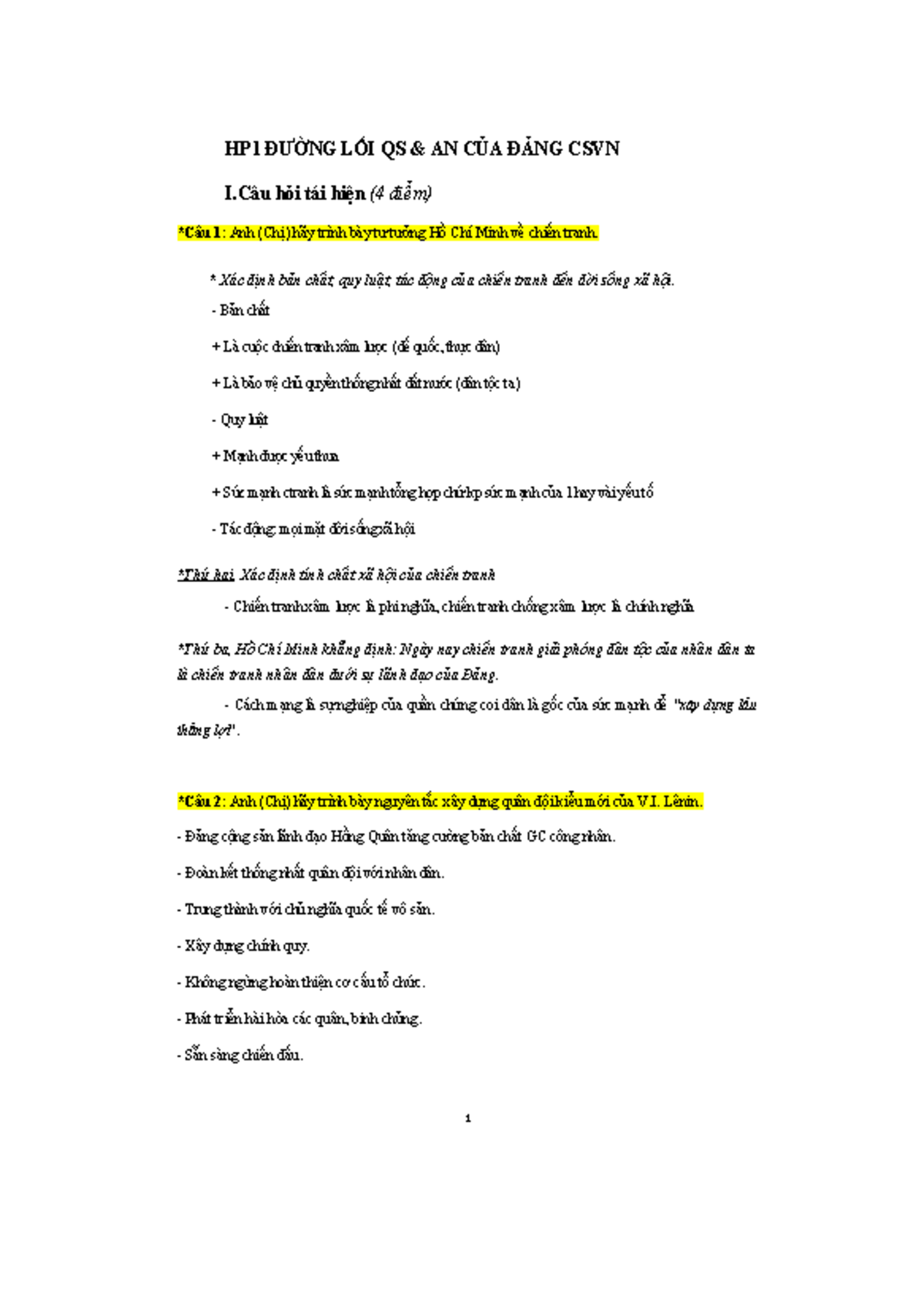 On tap hp1 duong loi quan su va an ninh cua dang cong san viet nam hoc ...