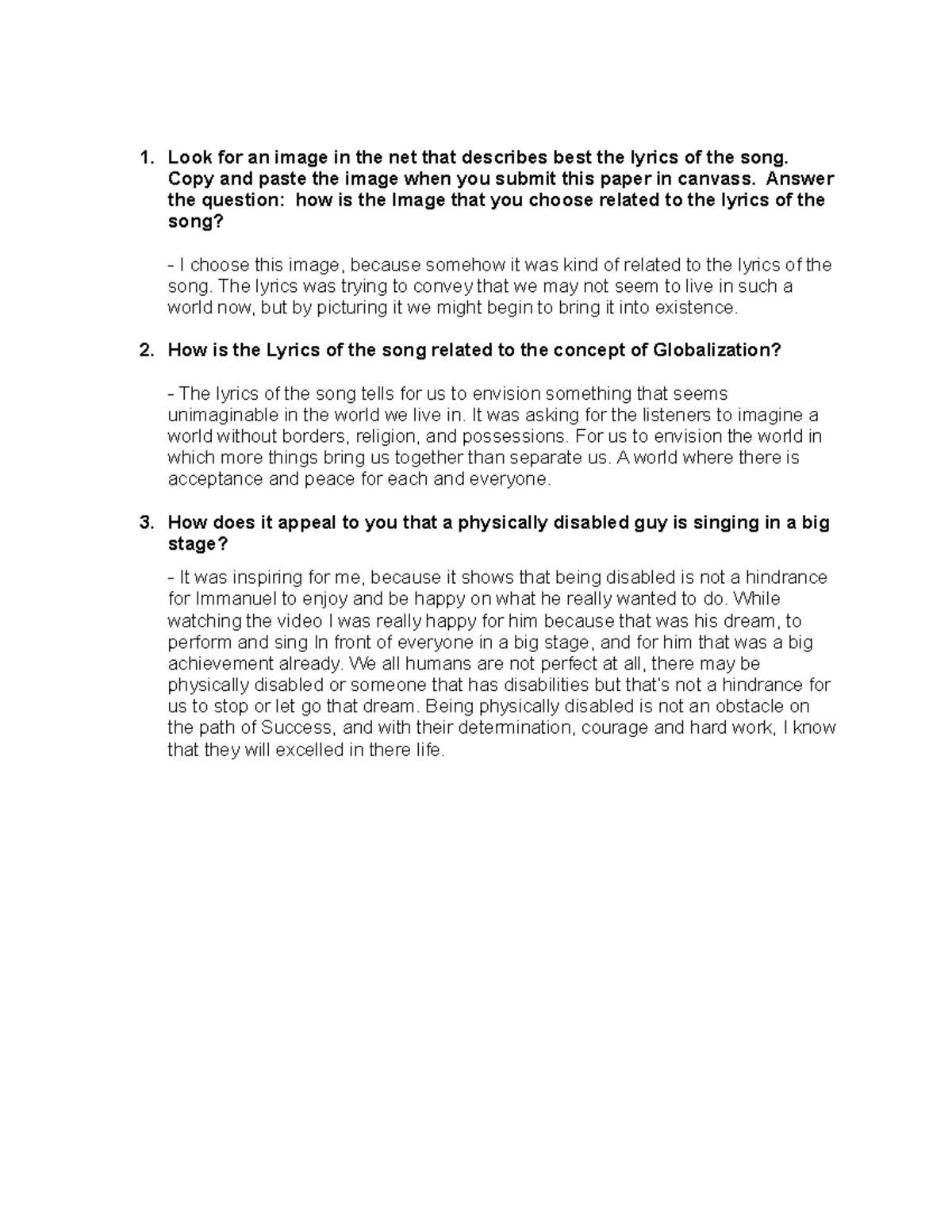 Contemporary world Reflection Paperwork and I am very - 1. Look for an ...