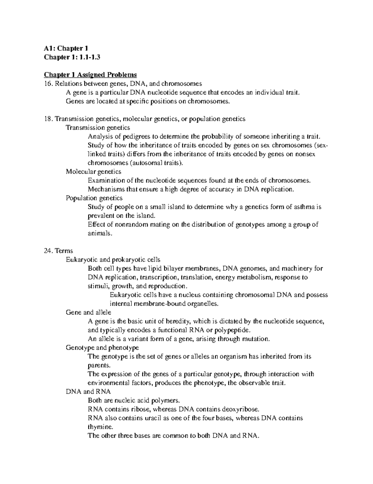 A1-A5 - Lecture notes Chapter 1-5 - A1: Chapter 1 Chapter 1: 1-1 ...