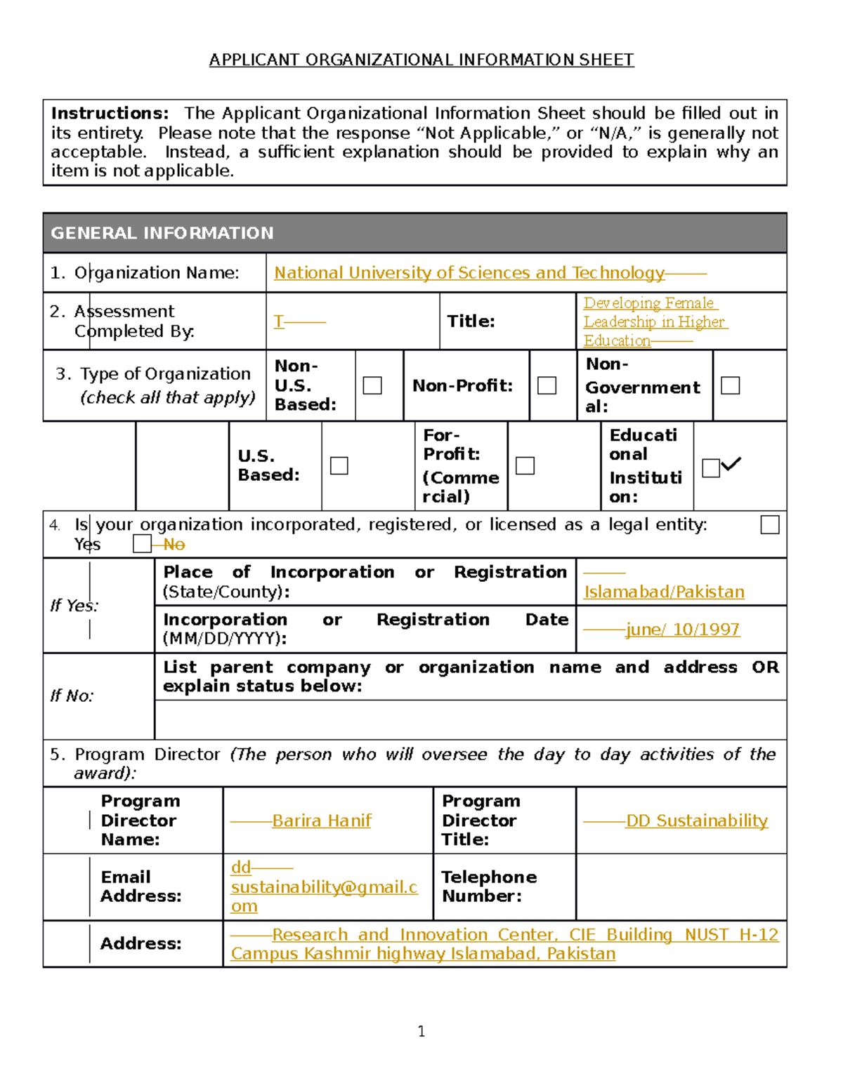 02. Attachment 2 - Applicant Organizational Information Sheet ...