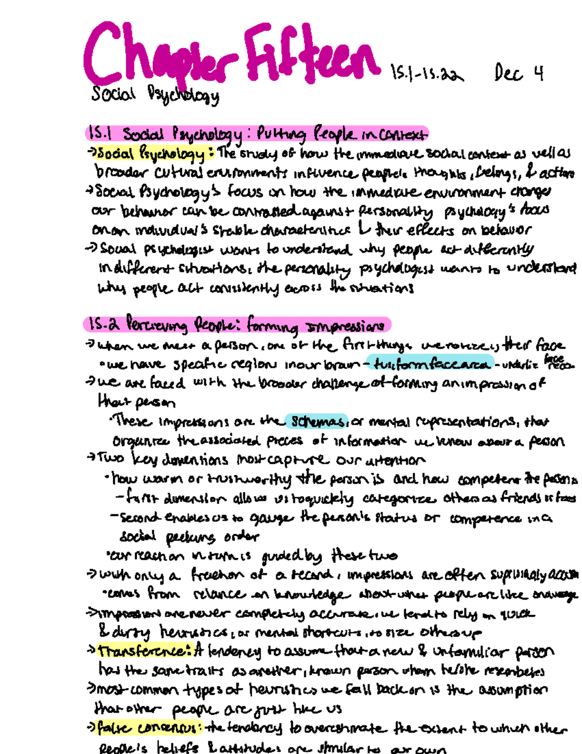 Chapter 15-book notes - Chapter fifteen is an Dec 4 Social Psychology ...