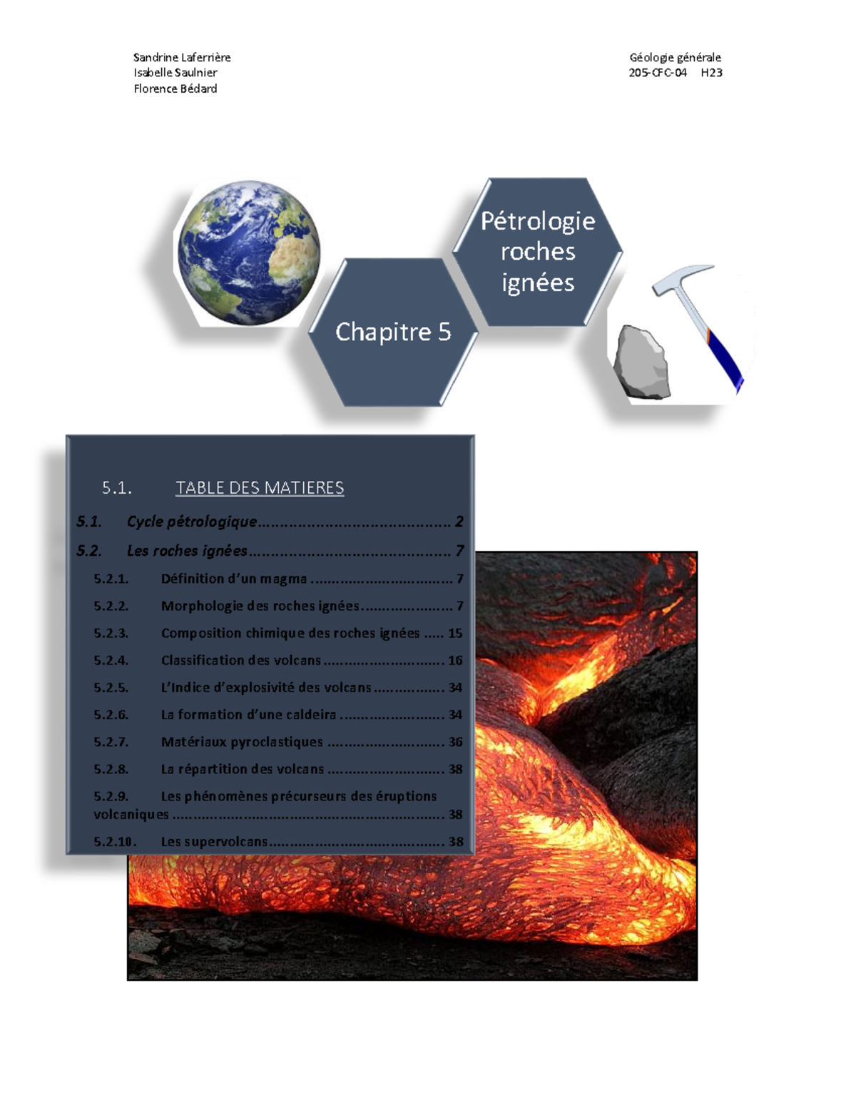 Chapitre 5a A23 - Sandrine Laferrière Isabelle Saulnier Florence Bédard Géologie générale 205 ...