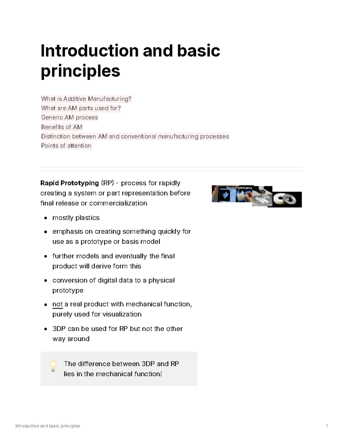 Introduction and basic principles - Lecture 1 - Introduction and basic principles Rapid ...