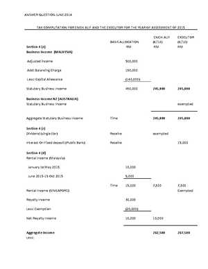 Tuto AUD589 for chapter 3a-3c - TUTORIALS CHAPTER 3 (a) – ( c) QUESTION ...