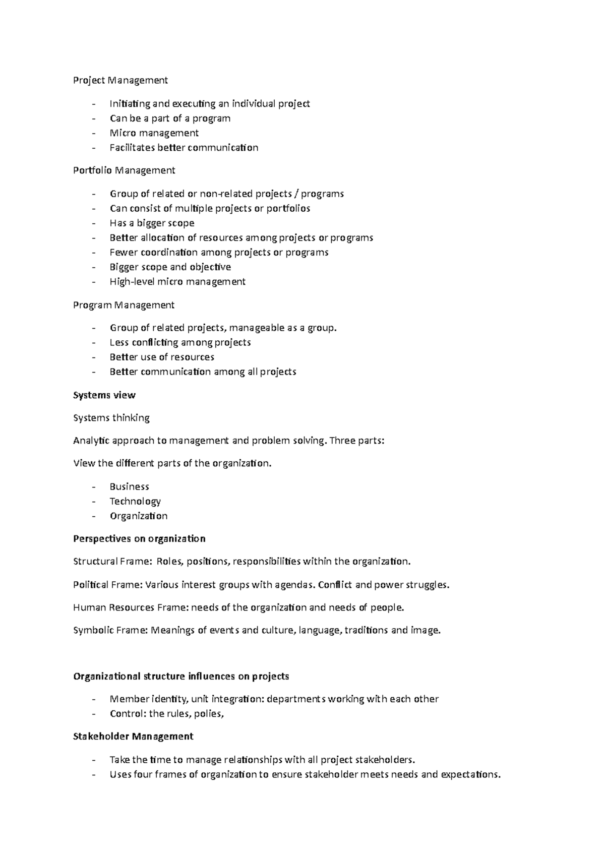 Week 2 - Project, Portfolio, Program - Project Management - Initiating ...