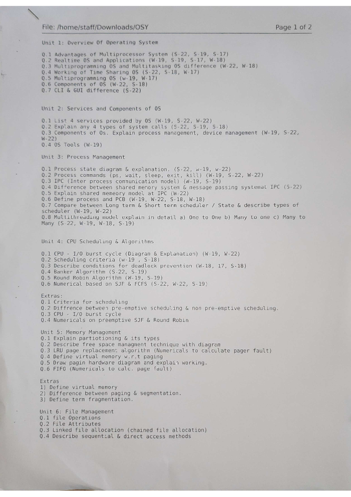 OSY IMP - Summary Operating System - Studocu