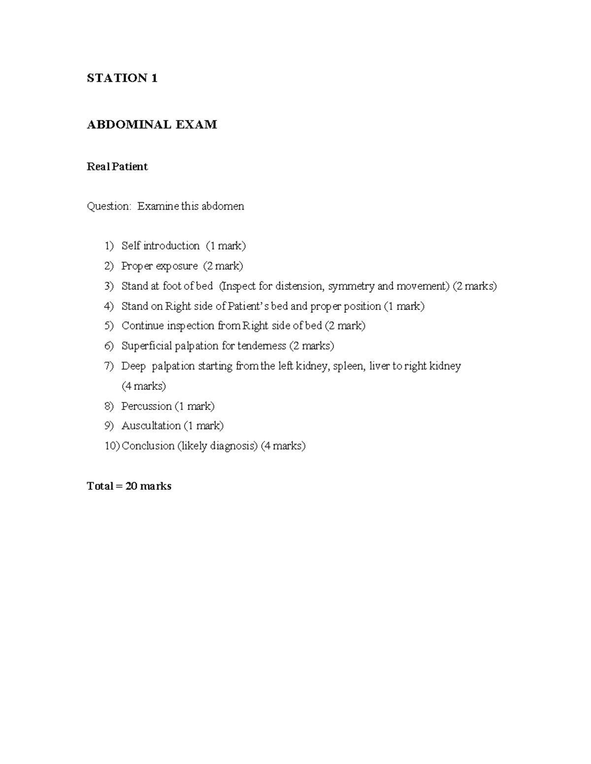 Obstetrics AND Gynecology exam OSCE - Station 1 - ABDOMINAL EXAM Real ...