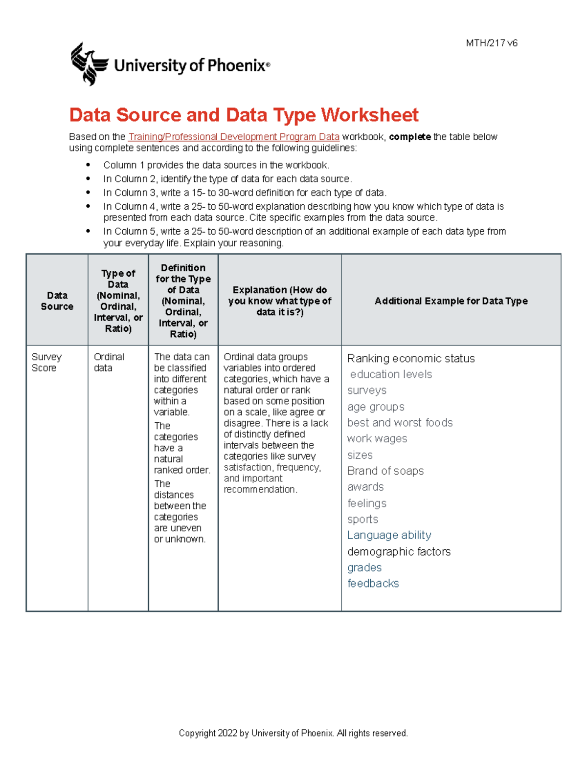 Document 4 - hum/115 - MTH/217 v Data Source and Data Type Worksheet ...