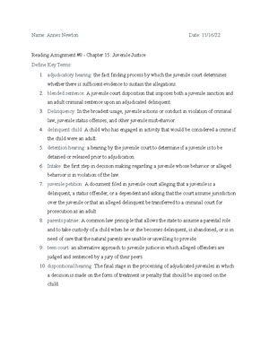 Chapter 12 reading assignment overview cj system - Reading Assignment ...